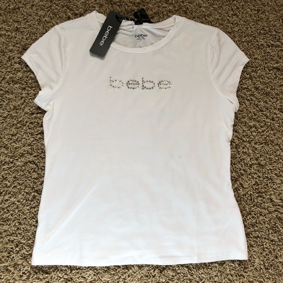 bebe | Tops | Bebe Bling Short Sleeve Tee | Poshmark